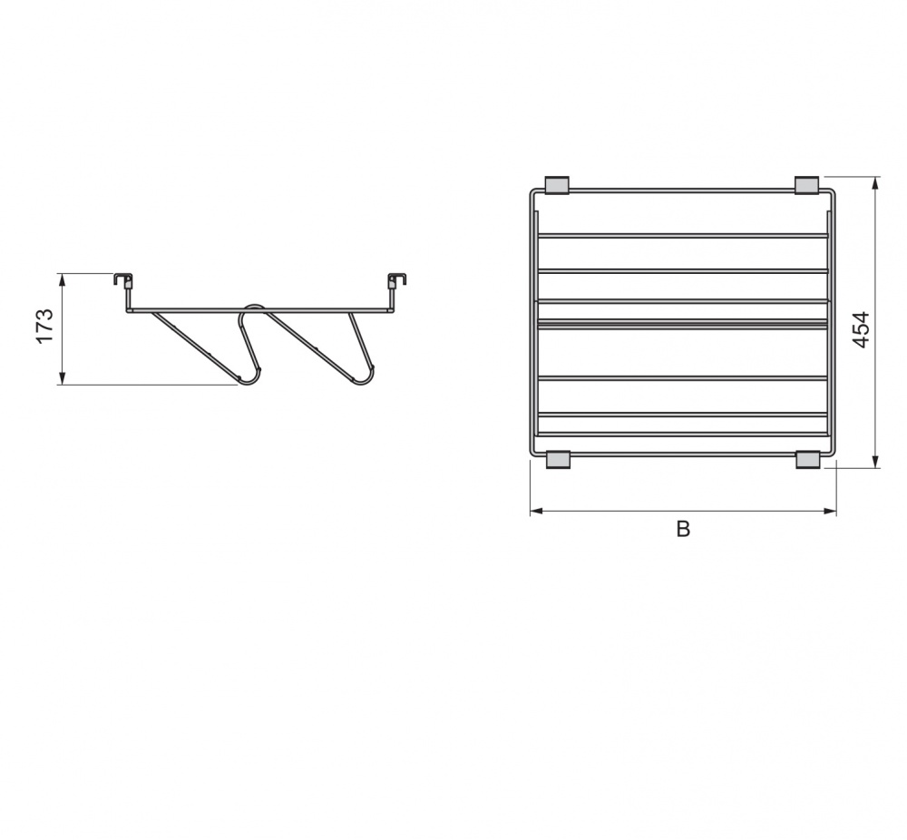 Wire Shoe Drawer Rack for Wardrobes Insert MOKA - solmer.co.uk
